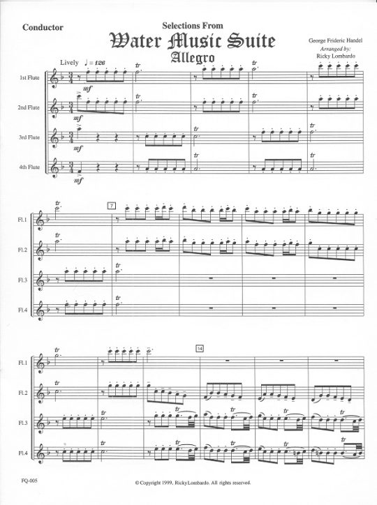 Buy Selections from Water Music Suite Online at $14.95 - Flute World