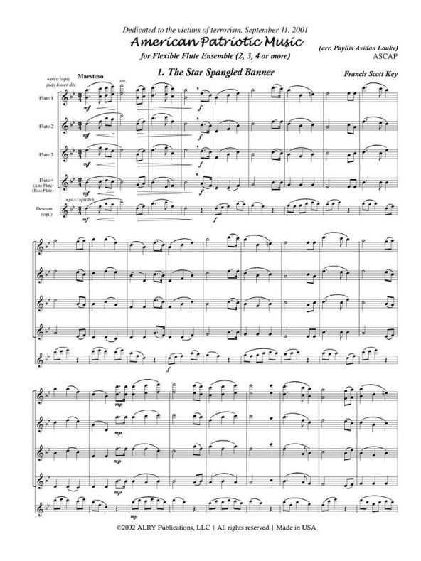 Buy American Patriotic Music Online at $27 - Flute World