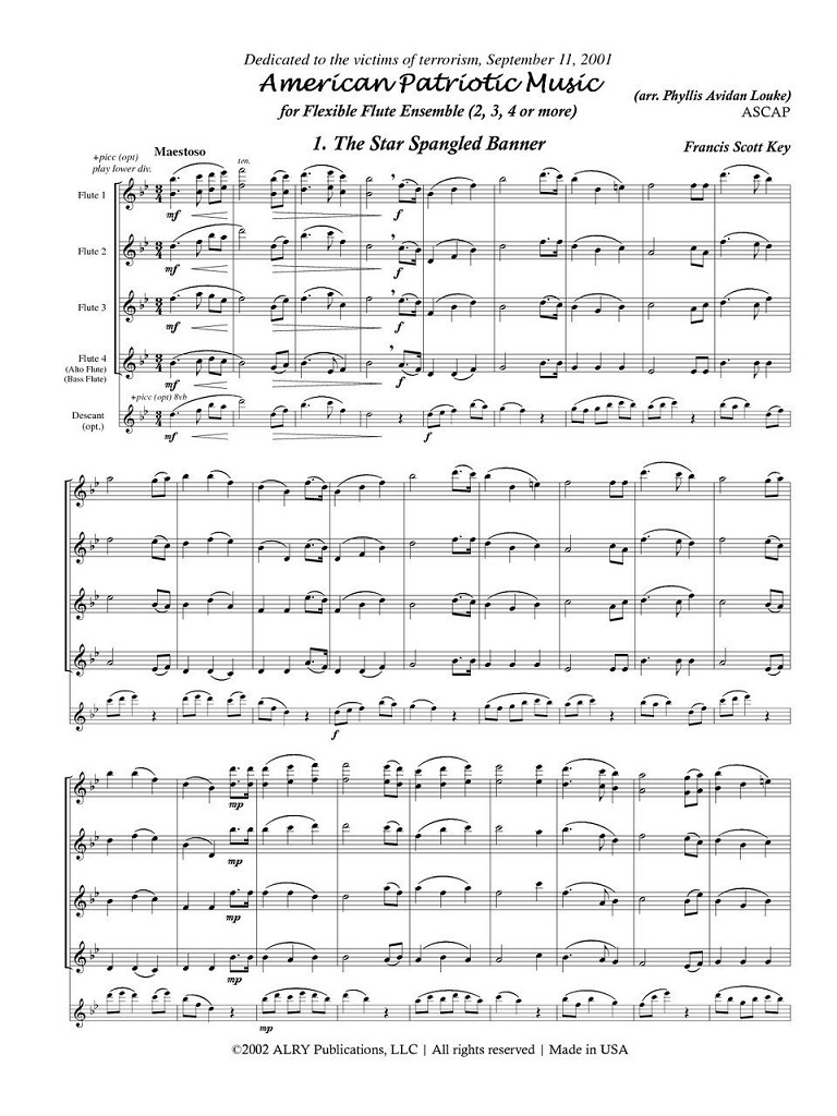 Buy American Patriotic Music Online at $27 - Flute World