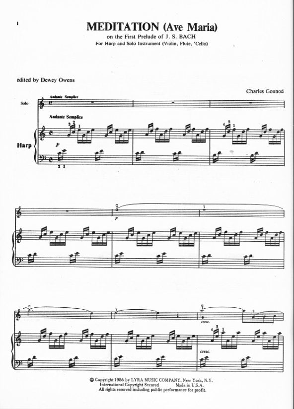 Buy Ave Maria (Bach/Gounod) (Meditation) Online at $11 - Flute World