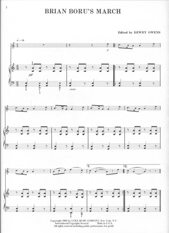 Buy Brian Boru s March Online at $9.5 - Flute World