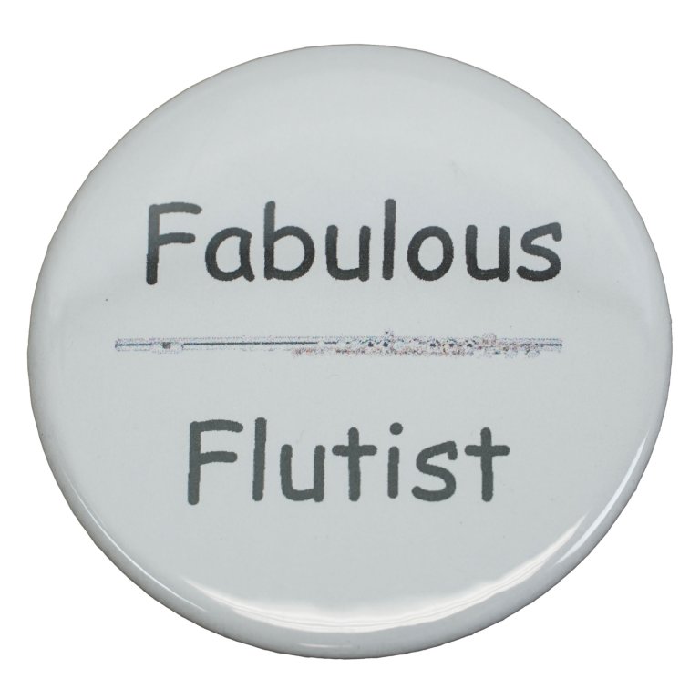 Buy Fabulous Flutist Button Online at $1.6 - Flute World