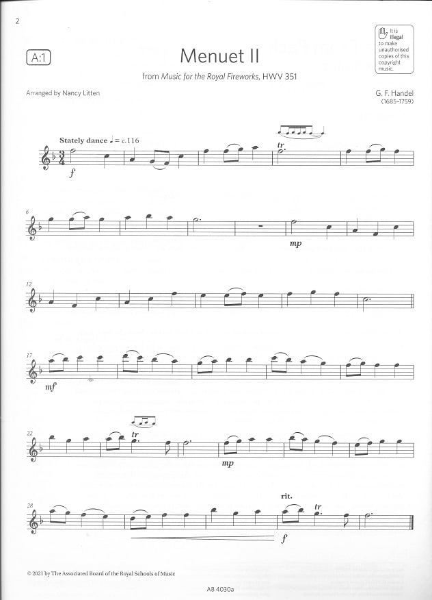 Buy Flute Exam Pack 2022 ABRSM Grade 2 Online at $23.95 - Flute World