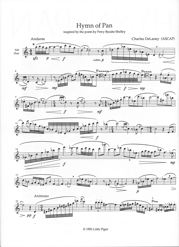 Buy Hymn of Pan (on a poem of Shelley) Online at $8.99 - Flute World