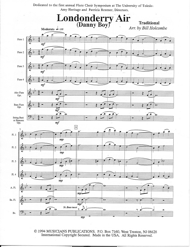 Buy Londonderry Air Online at $15 - Flute World