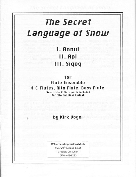 Buy Secret Language of Snow Online at $29 - Flute World