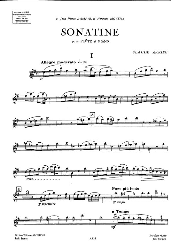 Buy Sonatine Online at $16.95 - Flute World