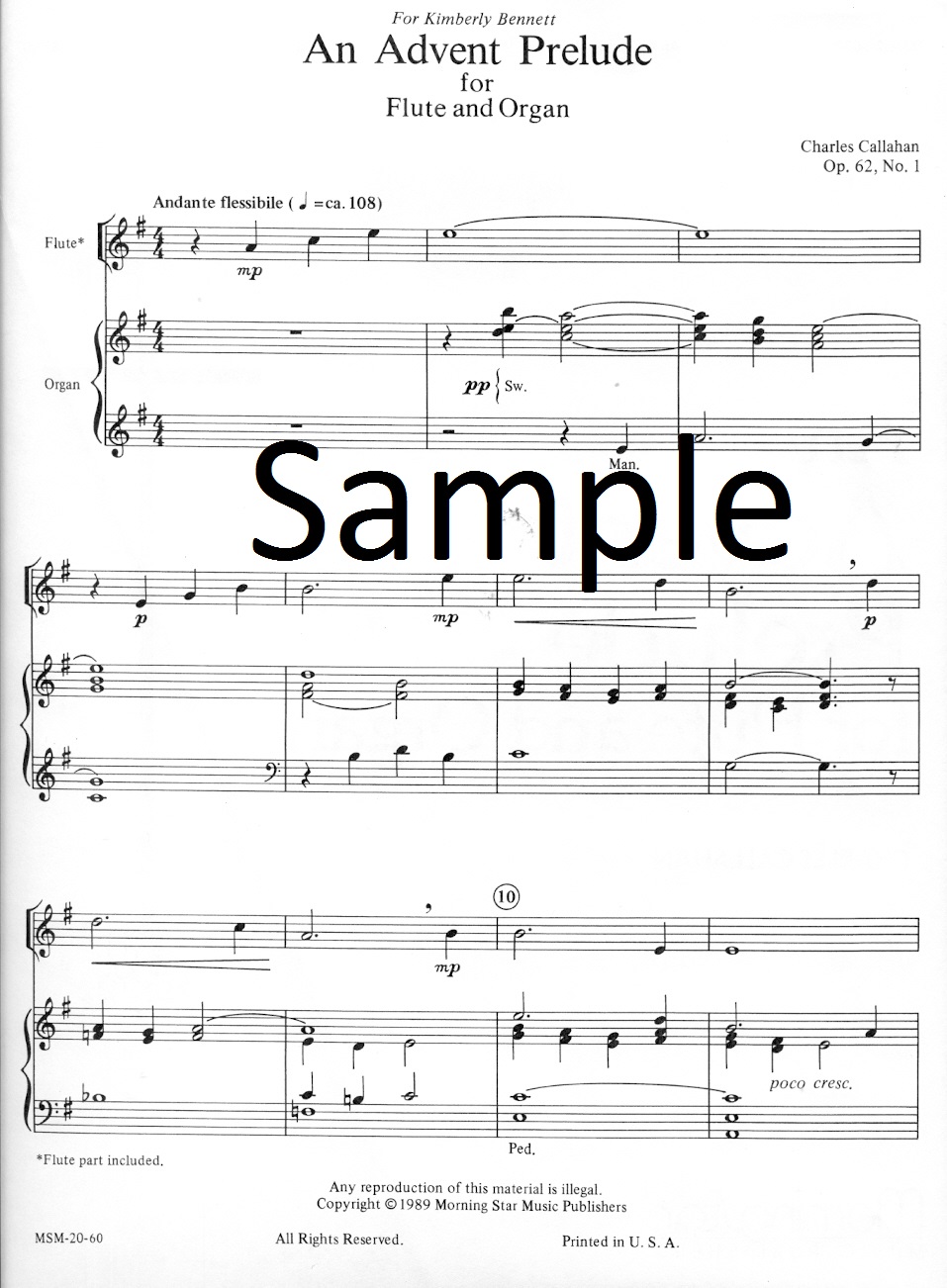 Buy Advent Prelude Online at $5.85 - Flute World