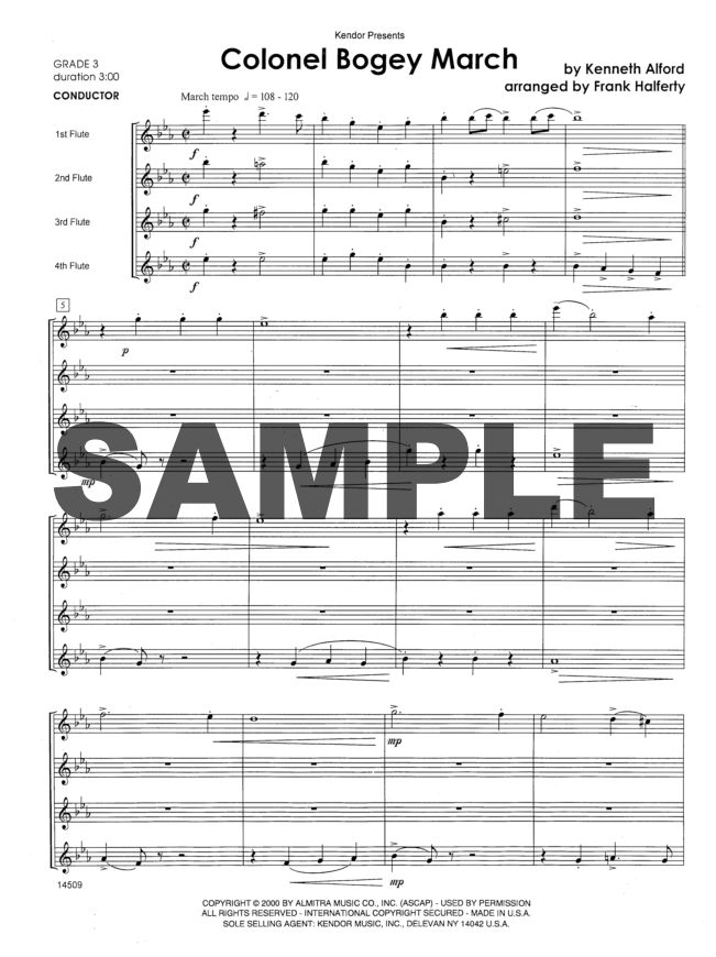 Buy Colonel Bogey March Online at $11.65 - Flute World