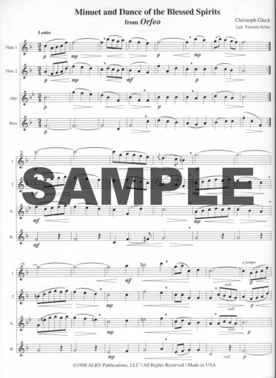 Buy Minuet and Dance of the Blessed Spirits Online at $14 - Flute World