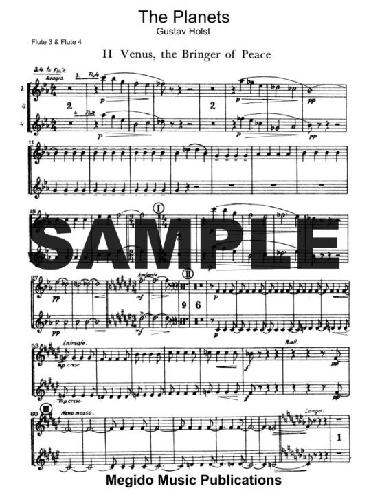 Buy Planets (The) - Venus, the Bringer of Peace (Flute 3 & Flute 4 Part ...