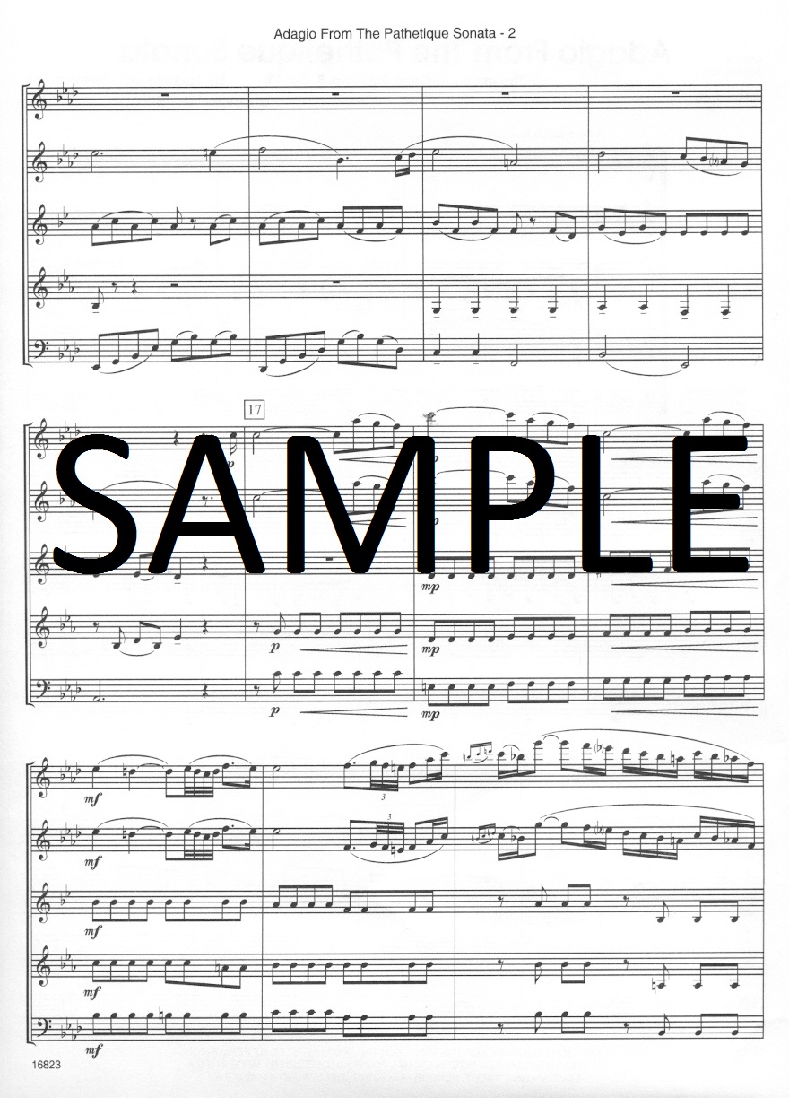 Buy Adagio from the Pathetique Sonata-Themes from Movement II Op13#8 ...