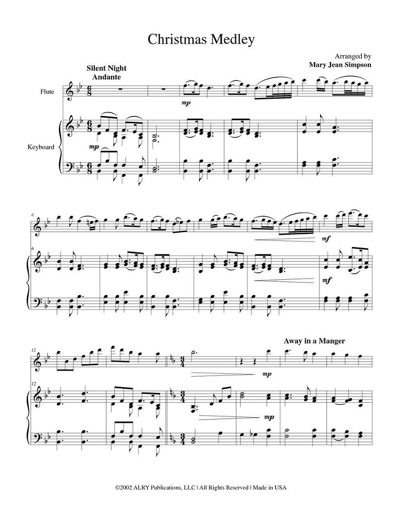 Buy Christmas Medley Online at $17 - Flute World