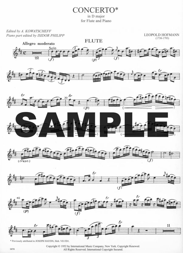 Buy Concerto in D (Hob.VIIf:D1) (ed.Kowatscheff) Online at $17.25 ...