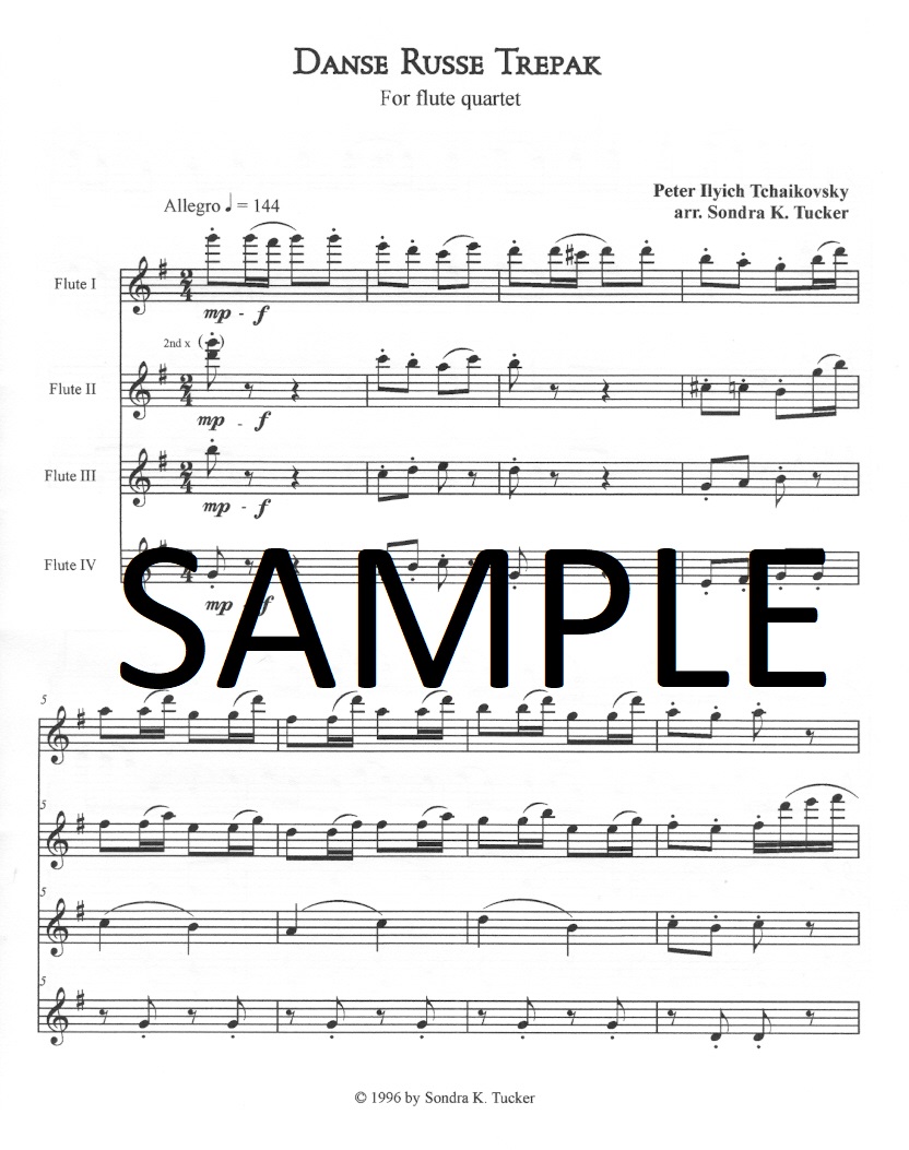 Buy Danse Russe Trepak Online at $12 - Flute World