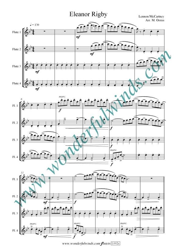 Buy Eleanor Rigby Online at $19.95 - Flute World