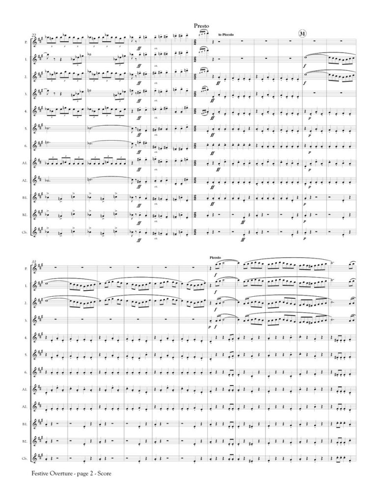 Buy Festive Overture Online at $30 - Flute World