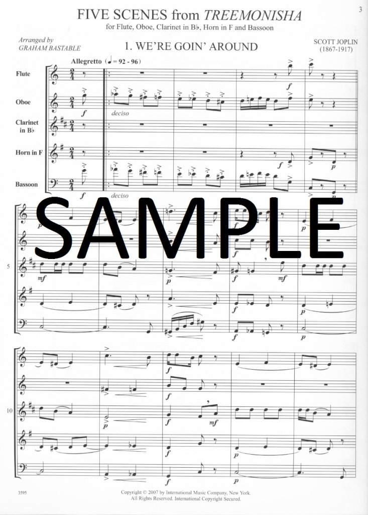 Buy Five Scenes from Treemonisha Online at $25.5 - Flute World