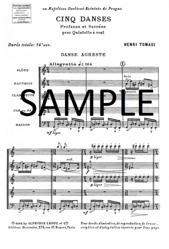 Buy Five Secular and Sacred Dances Online at $71.1 - Flute World