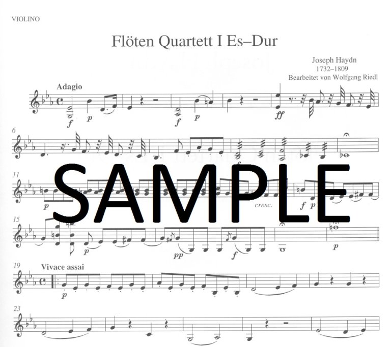 Buy Flute Quartet #1 in Eb Major (pts) Online at $26 - Flute World