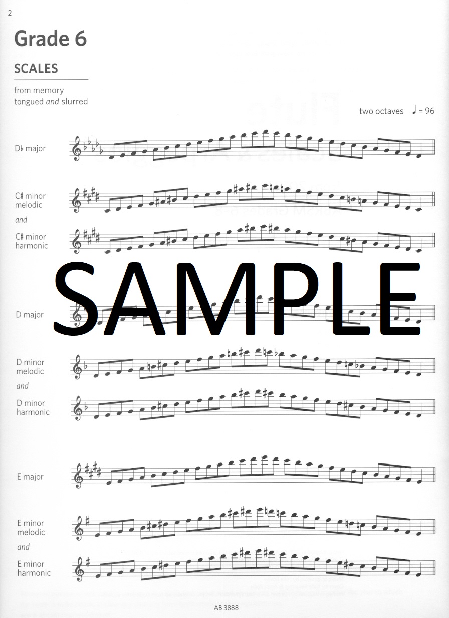 Buy Flute Scales and Arpeggios from 2018 ABRSM Grades 6-8 Online at $10 ...