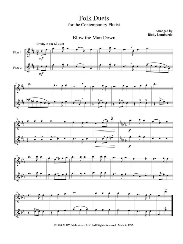 Buy Folk Duets for the Contemporary Flutist (sc) Online at $19 - Flute ...