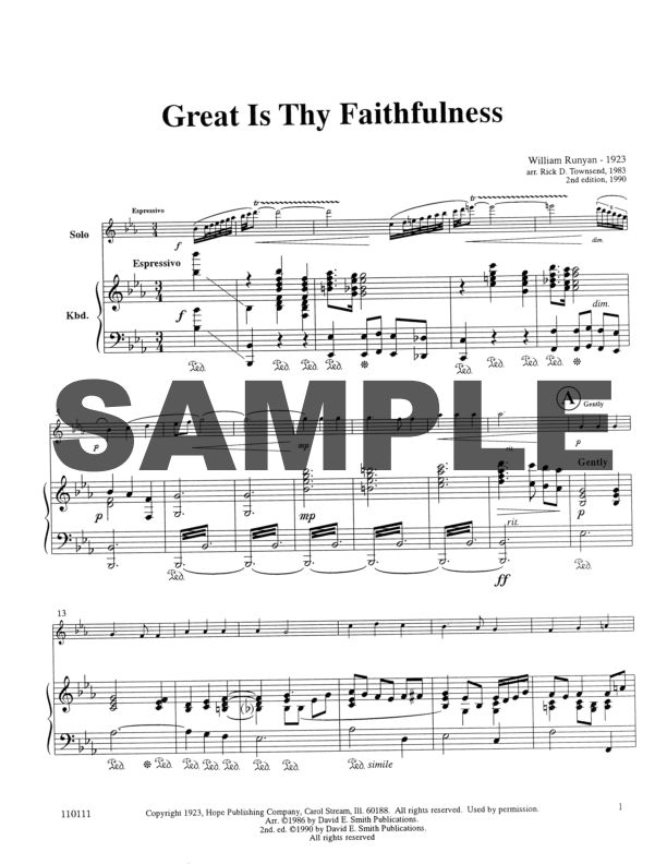 Buy Great Is Thy Faithfulness Online at $5.5 - Flute World