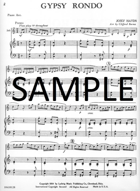 Buy Gypsy Rondo Online at $4.95 - Flute World