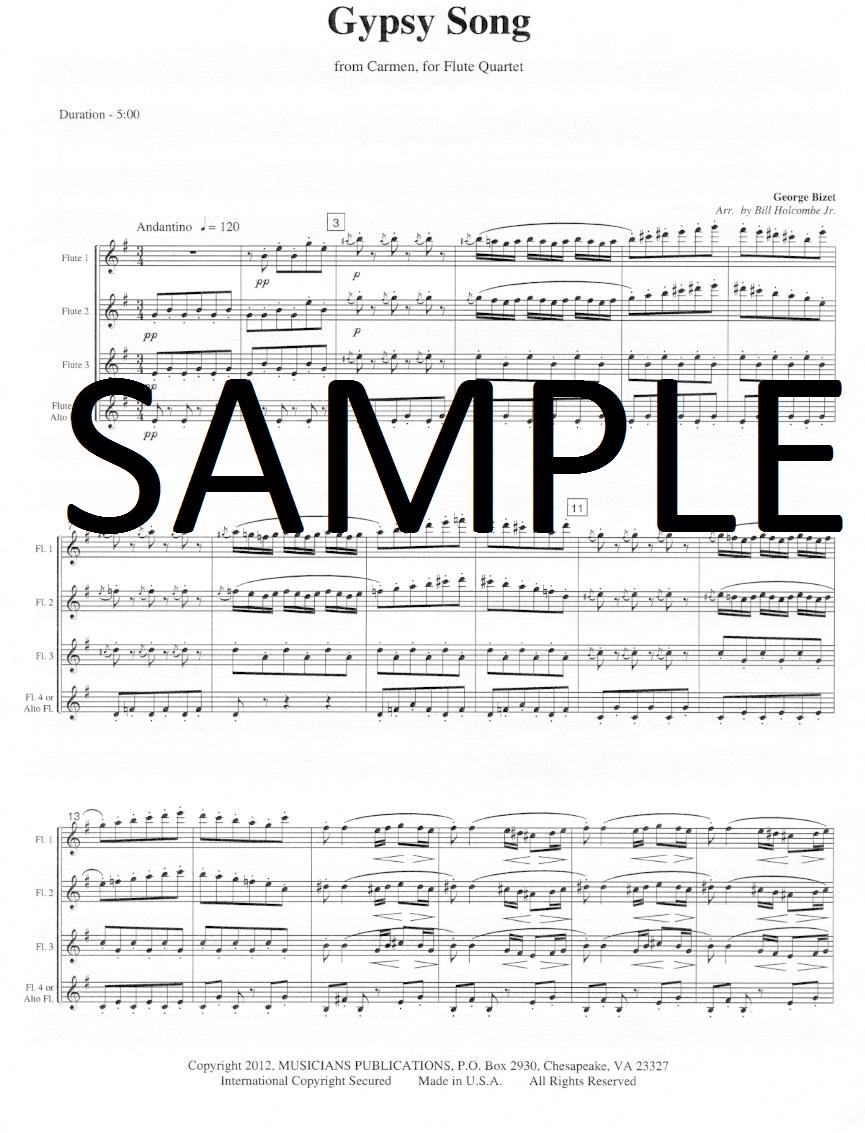 Buy Gypsy Song Online at $15 - Flute World