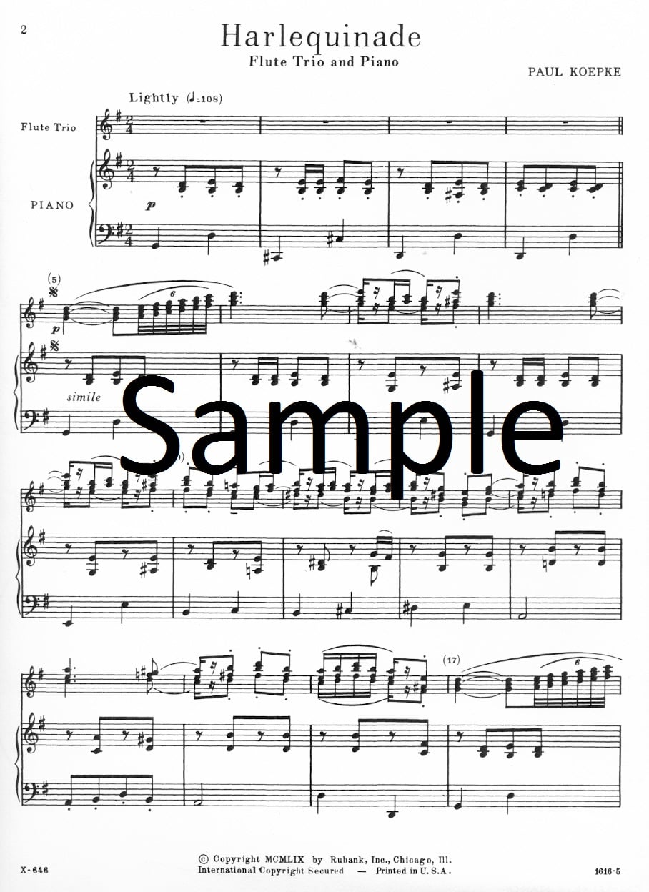 Buy Harlequinade Online at $8.99 - Flute World