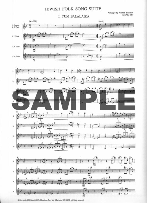 Buy Jewish Folk Song Suite Online at $24 - Flute World