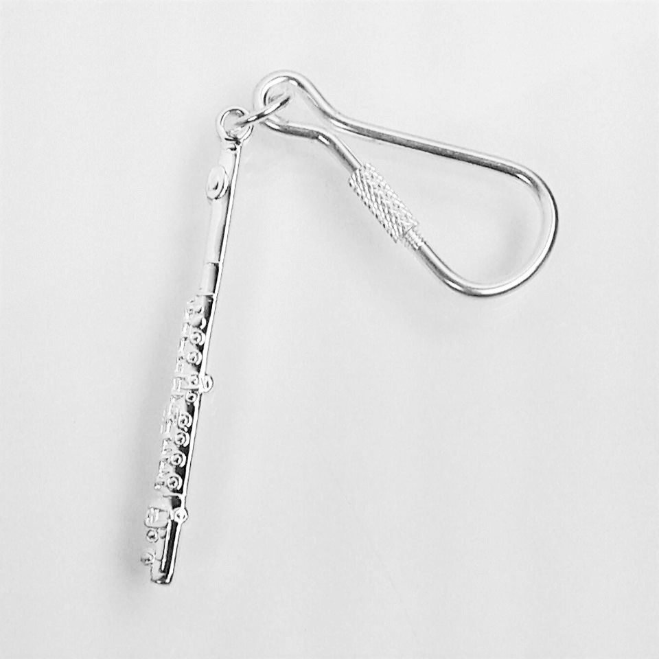 Buy Key Chain - silver finish flute Online at $8.25 - Flute World
