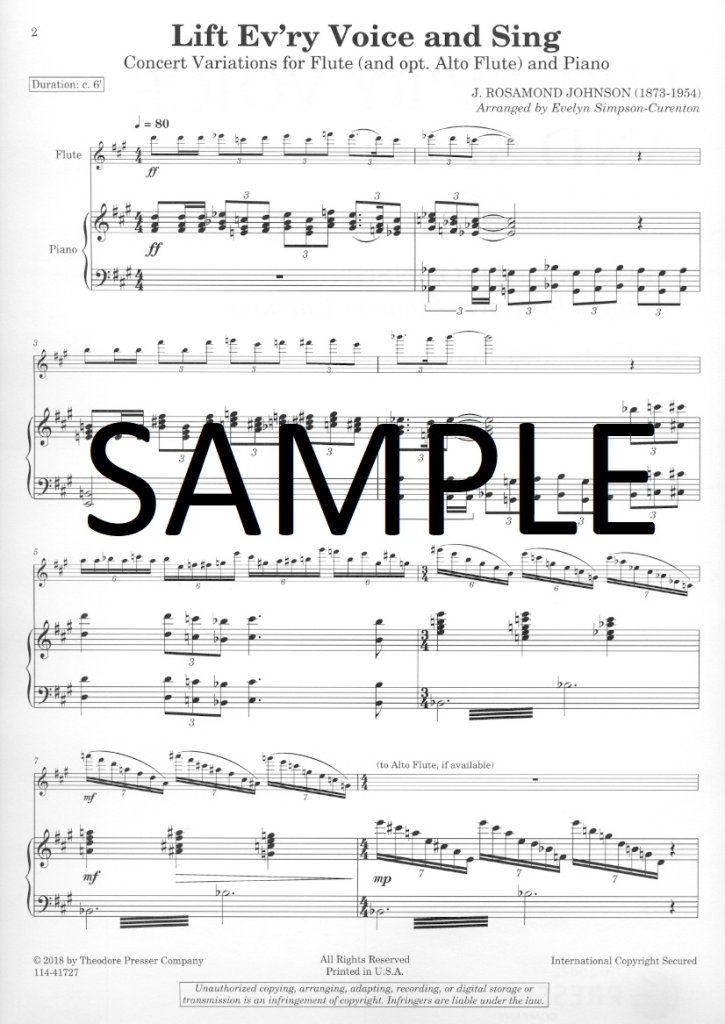 Buy Lift Ev'ry Voice and Sing Online at $19.99 - Flute World