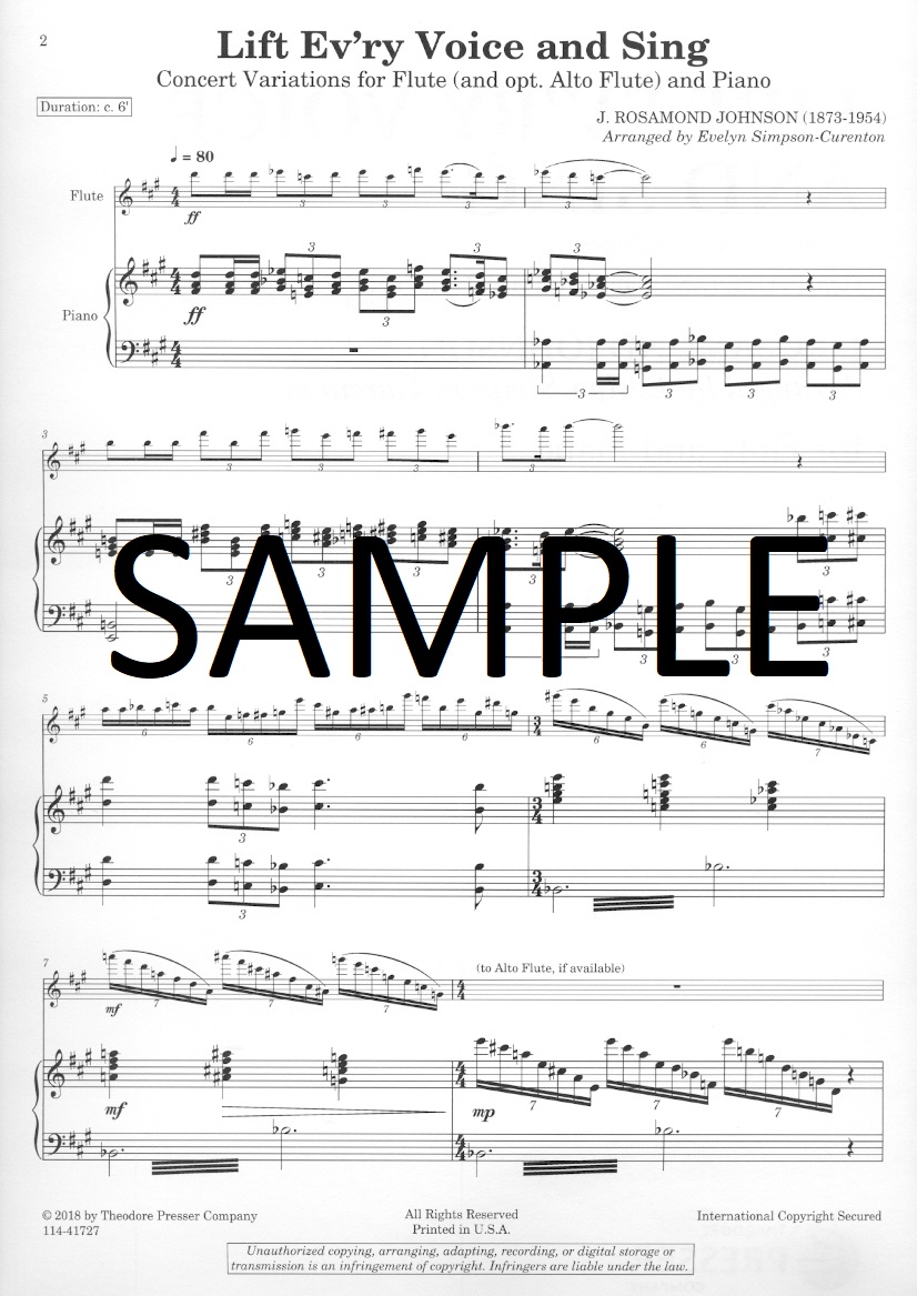 Buy Lift Ev'ry Voice and Sing Online at $19.99 - Flute World