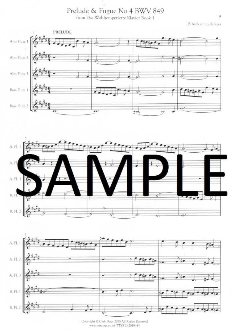 Buy Music for Five - Five Pieces Arranged for Five Low Flutes Online at ...