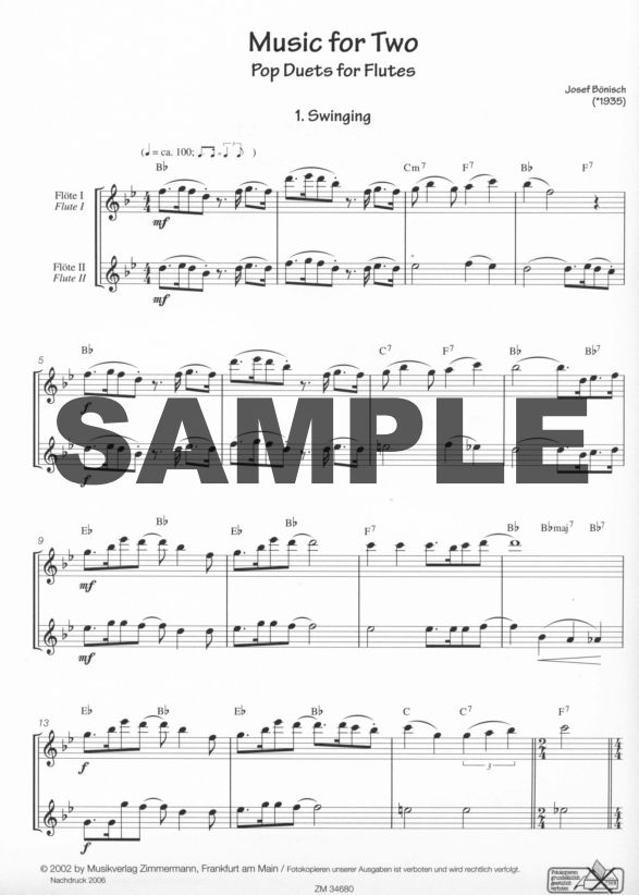 Buy Music for Two-Pop Duets for Flutes (score form) Online at $13.95 ...
