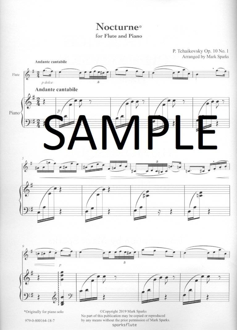 Buy Nocturne and Humoresque Op10 Online at $13.35 - Flute World