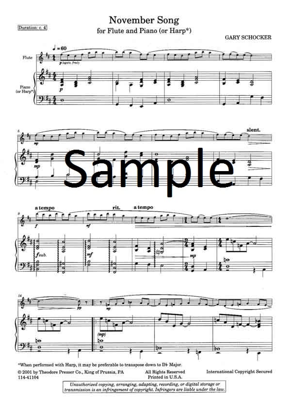 Buy November Song Online at $8.99 - Flute World