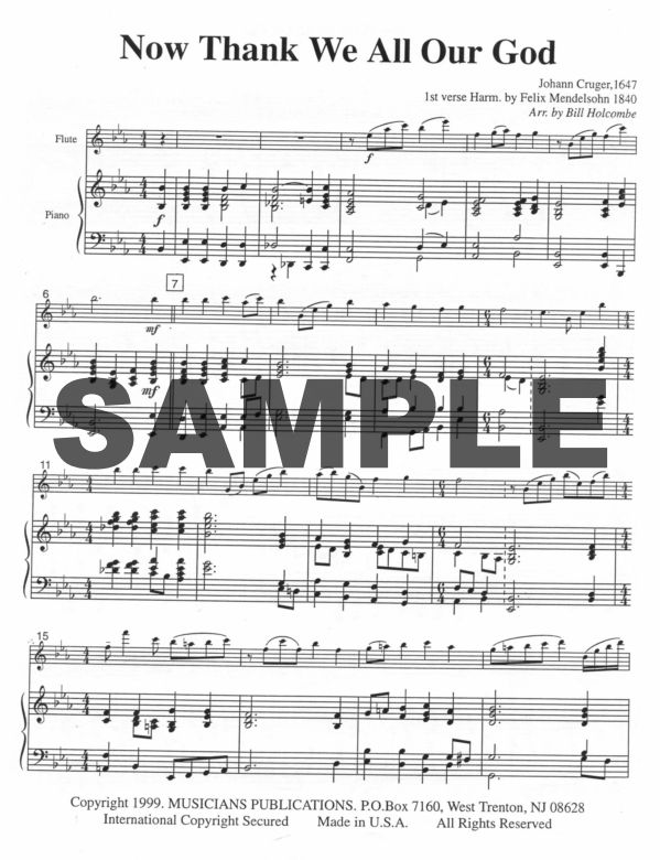 Buy Now Thank We All Our God Online at $4.95 - Flute World