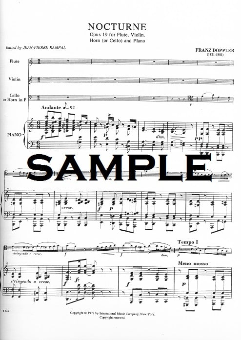 Buy Op19 Nocturne (score and parts) Online at $18.5 - Flute World