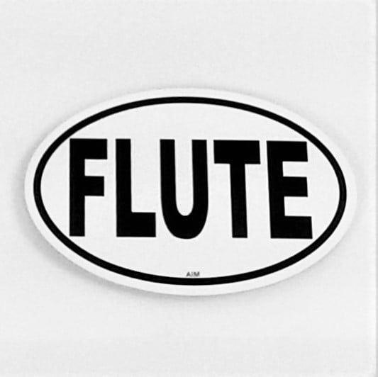 Buy Oval Flute Sticker Online at $2.05 - Flute World