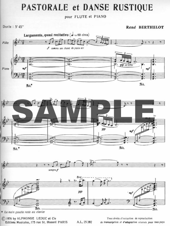 Buy Pastoral et Dance Rustique Online at $25.8 - Flute World