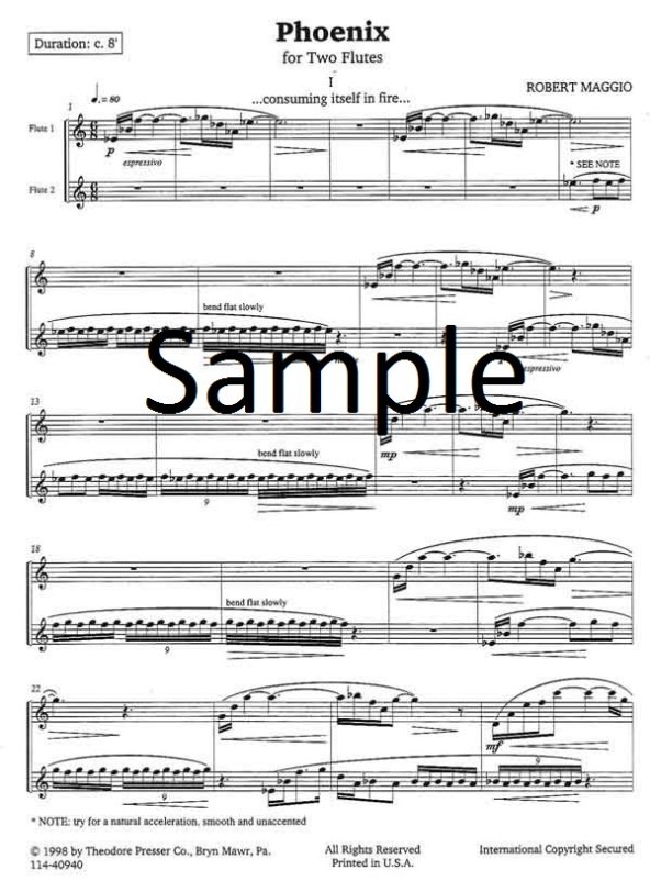 Buy Phoenix (score form) Online at $15.99 - Flute World
