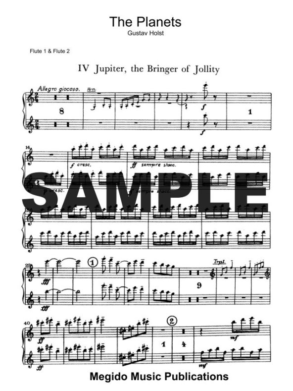Buy Planets (The) - Jupiter, the Bringer of Jollity (1st & 2nd Flute ...