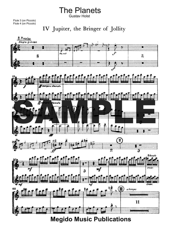 Buy Planets (The) - Jupiter, the Bringer of Jollity (Flute 3 & Flute 4 ...