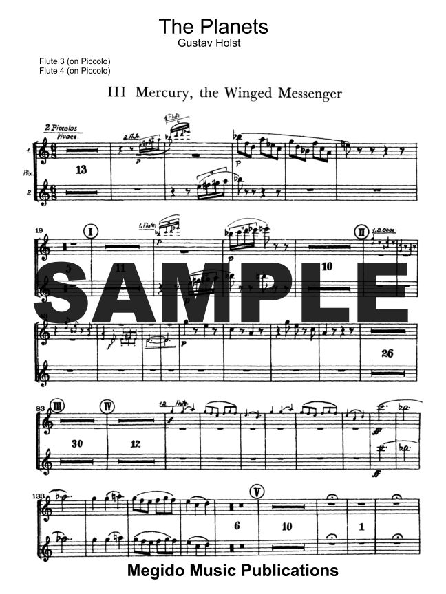 Buy Planets (The) - Mercury, the Winged Messenger (Flute 3 & Flute 4 ...