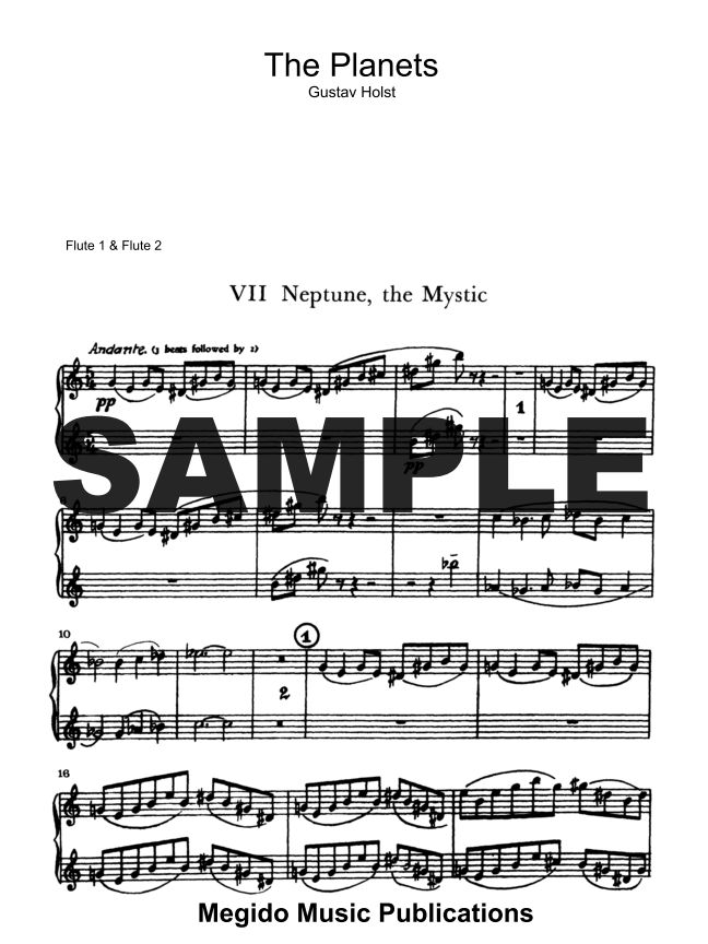 Buy Planets (The) - Neptune, the Mystic (1st Flute & 2nd Flute Part ...
