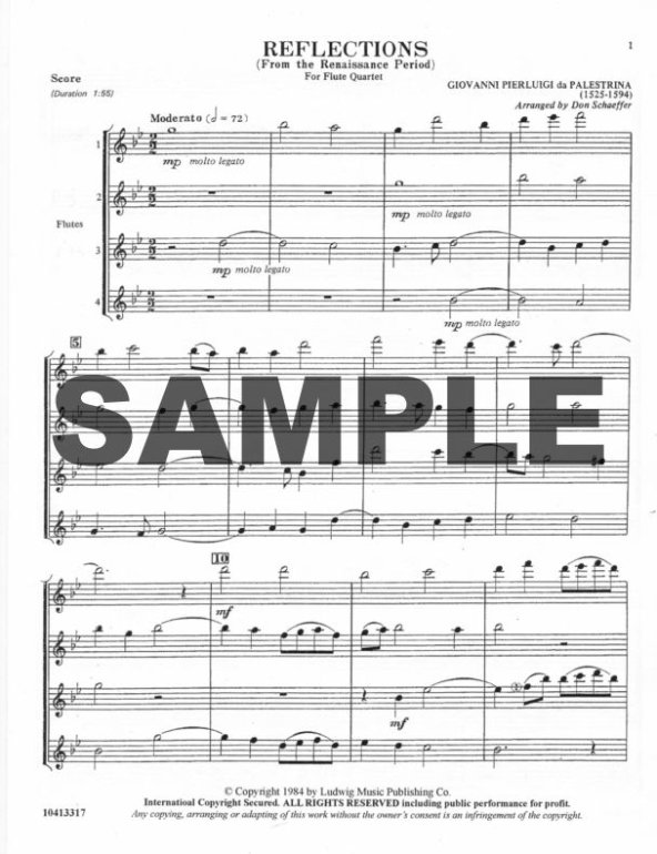 Buy Reflections Online at $8.95 - Flute World
