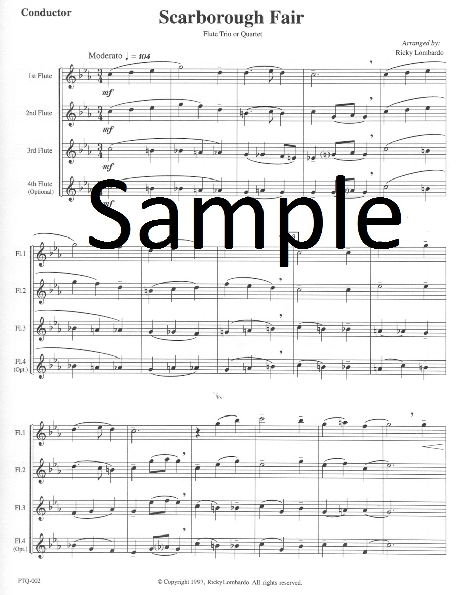 Buy Scarborough Fair Online at $7.5 - Flute World