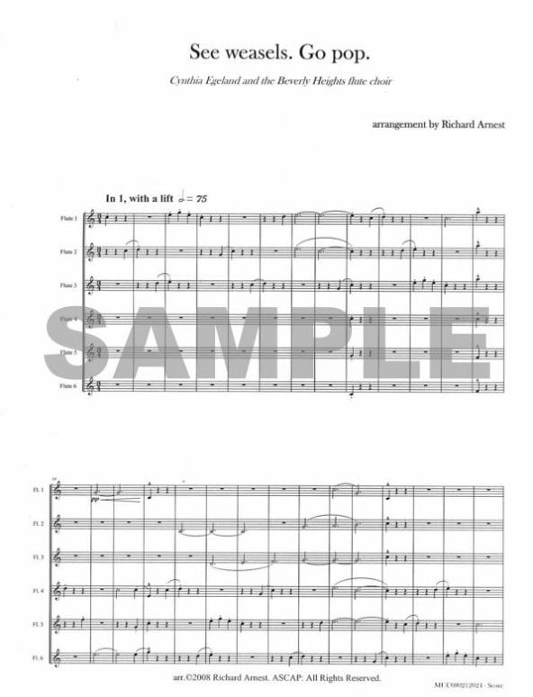 Buy See Weasels. Go Pop. Online at $17 - Flute World
